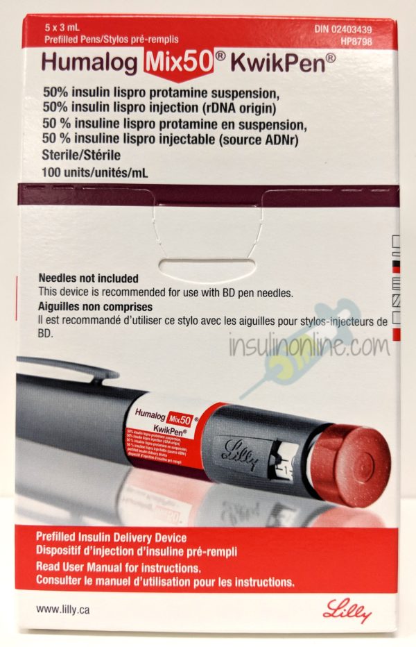 Buy Humalog Mix50 Kwikpen From InsulinOnline Online Canadian Pharmacy
